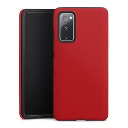 DeinDesign Galaxy S20 FE Handy Panzer Handyh&uuml;lle robuste Outdoor H&uuml;lle Schutzh&uuml;lle matt Red Unicoloured Colour Tough Case