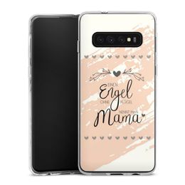 DeinDesign Galaxy S10 Plus Handy Silikon H&uuml;lle Case transparent Handyh&uuml;lle Mothersday Spruch Mom Silikon Case