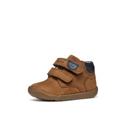 Lauflernschuh Geox "B MACCHIA BOY", Baby, Gr. 18, braun, Leder, Schuhe Lauflernschuh, Babyschuh mit Klettverschluss, Gr&ouml;&szlig;enschablone zum Download
