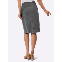 Casual Looks Damen Jeansrock, grau, Gr. 40, unifarben, 99% Baumwolle, 1% Elasthan, R&ouml;cke
