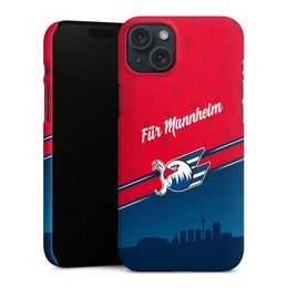 DeinDesign iPhone 15 Plus Handy Premium Case Smartphone Handyh&uuml;lle Schutzh&uuml;lle matt Sports Adler Mannheim Logo Premium Case