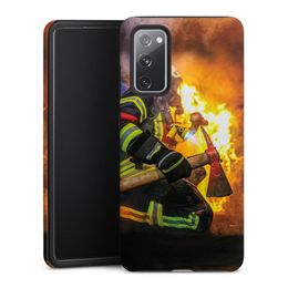 DeinDesign Galaxy S20 FE Handy Panzer Handyh&uuml;lle robuste Outdoor H&uuml;lle Schutzh&uuml;lle matt Fire Fire Fighters Life Saver Tough Case