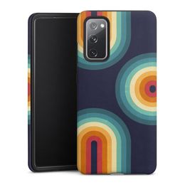 DeinDesign Galaxy S20 FE Handy Panzer Handyh&uuml;lle robuste Outdoor H&uuml;lle Schutzh&uuml;lle matt Colourful Rainbow Retro Tough Case