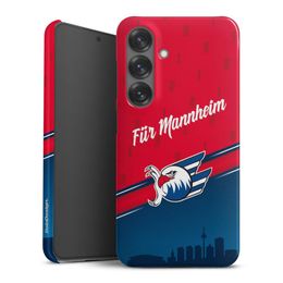 DeinDesign Galaxy S25 Handy Premium Case Smartphone Handyh&uuml;lle Schutzh&uuml;lle gl&auml;nzend Sports Adler Mannheim Logo Premium Case