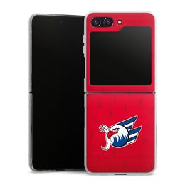 DeinDesign Galaxy Z Flip 5 Handy Hard Case Schutzh&uuml;lle transparent Smartphone Handy H&uuml;lle Adler Mannheim Sports Logo Hard Case