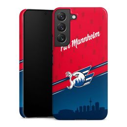 DeinDesign Galaxy S22 Handy Premium Case Smartphone Handyh&uuml;lle Schutzh&uuml;lle gl&auml;nzend Sports Adler Mannheim Logo Premium Case