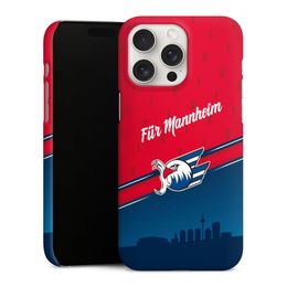 DeinDesign iPhone 15 Pro Max Handy Premium Case Smartphone Handyh&uuml;lle Schutzh&uuml;lle matt Sports Adler Mannheim Logo Premium Case