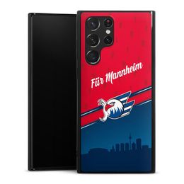 DeinDesign Galaxy S22 Ultra Handy Silikon H&uuml;lle Case schwarz Handyh&uuml;lle Sports Adler Mannheim Logo