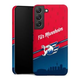 DeinDesign Galaxy S22 Handy Premium Case Smartphone Handyh&uuml;lle Schutzh&uuml;lle matt Sports Adler Mannheim Logo Premium Case