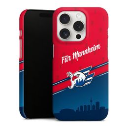 DeinDesign iPhone 15 Pro Handy Premium Case Smartphone Handyh&uuml;lle Schutzh&uuml;lle matt Sports Adler Mannheim Logo Premium Case