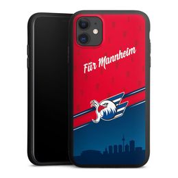 DeinDesign iPhone 11 Handy Premium Silikon H&uuml;lle Handyh&uuml;lle schwarz Case Sports Logo Adler Mannheim Silikon Premium Case