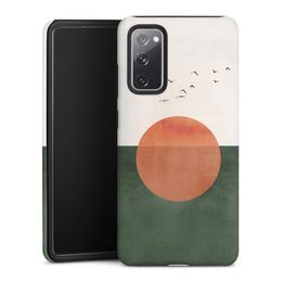 DeinDesign Galaxy S20 FE Handy Panzer Handyh&uuml;lle robuste Outdoor H&uuml;lle Schutzh&uuml;lle matt Sunset Bird Sunshine Tough Case
