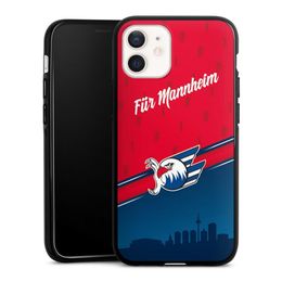 DeinDesign iPhone 12 mini Handy Silikon H&uuml;lle Case schwarz Handyh&uuml;lle Adler Mannheim Sports Logo