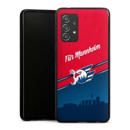 DeinDesign Galaxy A52s 5G Handy Silikon H&uuml;lle Case schwarz Handyh&uuml;lle Sports Logo Adler Mannheim
