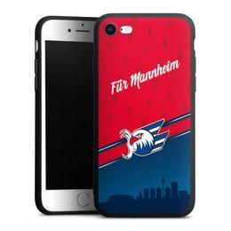 DeinDesign iPhone SE (2020) Handy Premium Silikon H&uuml;lle Handyh&uuml;lle schwarz Case Adler Mannheim Sports Logo Silikon Premium Case