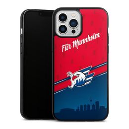 DeinDesign iPhone 13 Pro Max Handy Silikon H&uuml;lle Case schwarz Handyh&uuml;lle Sports Adler Mannheim Logo