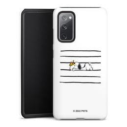 DeinDesign Galaxy S20 FE Handy Panzer Handyh&uuml;lle robuste Outdoor H&uuml;lle Schutzh&uuml;lle matt Snoopy Dog Peanuts Tough Case