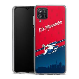 DeinDesign Galaxy A12 Handy Silikon H&uuml;lle Case transparent Handyh&uuml;lle Adler Mannheim Sports Logo Silikon Case