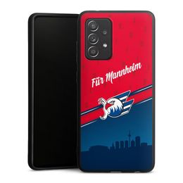 DeinDesign Galaxy A52s 5G Handy Premium Silikon H&uuml;lle Handyh&uuml;lle schwarz Case Sports Logo Adler Mannheim Silikon Premium Case