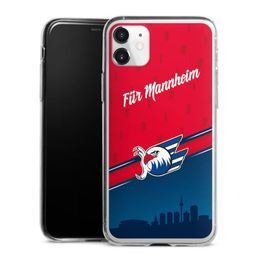DeinDesign iPhone 11 Handy Slim Case Silikon Handyh&uuml;lle transparent H&uuml;lle extra d&uuml;nn Sports Logo Adler Mannheim Silikon Slim Case