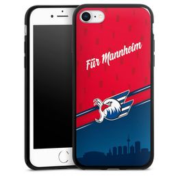 DeinDesign iPhone SE (2020) Handy Slim Case extra d&uuml;nn Silikon Handyh&uuml;lle schwarz H&uuml;lle Sports Logo Adler Mannheim Silikon Slim Case