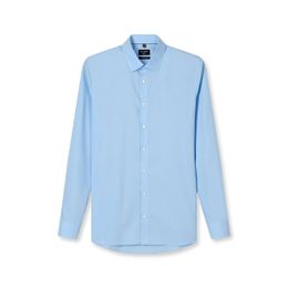 OLYMP Herren Businesshemd "OLYMP No. Six, Super Slim, Urban Kent mit extra langem Arm", blau, Gr. 40, 97% Baumwolle, 3% Elastolefin, Hemden