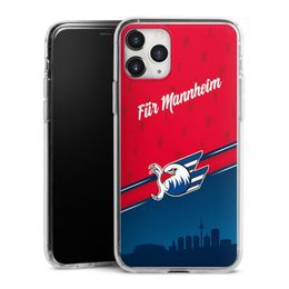 DeinDesign iPhone 11 Pro Max Handy Silikon H&uuml;lle Case transparent Handyh&uuml;lle Sports Adler Mannheim Logo Silikon Case