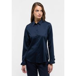 Eterna Damen Hemdbluse "FITTED", blau, Gr. 40, 95% Baumwolle, 5% Elasthan, Blusen, EASY IRON (b&uuml;gelleicht)