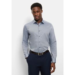 OLYMP Herren Businesshemd "OLYMP Level Five, Body Fit, New York Kent"marine, Gr. 43, 97% Baumwolle, 3% Elastolefin, Hemden