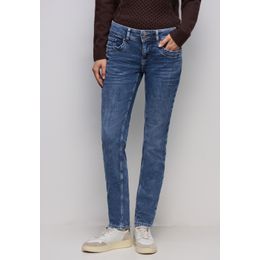 Comfort-fit-Jeans Street One, Damen, Gr. 32, L&auml;nge 30, light blau authentic washed, Jeans, 76% Baumwolle, 18% Lyocell, 4% Elastomultiester, 2% Elasthan, unifarben, kn&ouml;chellang, Jeans, 5-Pocket-Style