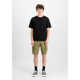 Herren Sweatshorts "Cotton Twill Jogger Short", gr&uuml;n, Gr. S, Alpha Industries, Obermaterial: 98% Baumwolle, 2% Elastan, Hosen