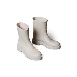Gummistiefelette Calvin Klein Jeans "MID RAINBOOT RUBBER", Damen, Gr. 40, hellgrau, Gummi, unifarben, Schuhe, Rainboots, Stiefelette, mit Logoschriftzug