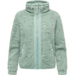 Ragwear Damen Pl&uuml;schjacke "Nordicka II"gr&uuml;n, Gr. XL, Fleece, Obermaterial 1: 100% Polyester; Obermaterial 2: 60% Polyester, 40% Nylon; Innenfutter: