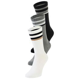 BOSS Damen Socken "Rib Stripe", Gr. 39open miscellaneous 960, Materialmix, gemustert, Socken, elastisch, mit Rippstrick, verst&auml;rkter Fersen- und