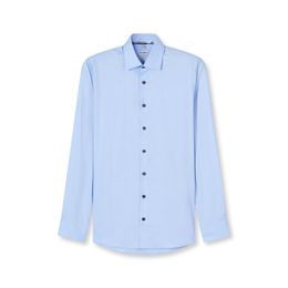 OLYMP Herren Businesshemd "OLYMP Level Five, Body Fit, New York Kent"bleu, Gr. 37, 97% Baumwolle, 3% Elastolefin, Hemden
