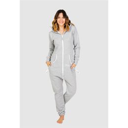 MONIZ Damen Jumpsuit, Gr. S, wei&szlig;, 80% Baumwolle, 20% Polyester, Overalls, mit kuscheligem Komfort