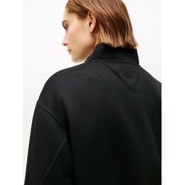 Tommy Hilfiger Damen Bomberjacke "DF WOOL SHORT BOMBER"schwarz, Gr. 40, unifarben, Web, Obermaterial: 60% Wolle, 40% Polyester, Jacken, mit Wolle