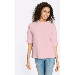 Heine Damen Sweatshirthellros&eacute;, Gr. 44, unifarben, 75% Baumwolle, 20% Polyester, 5% Elasthan, Sweatshirts
