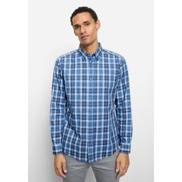 OLYMP Herren Langarmhemd "OLYMP Casual, regular fit, Button-down"blau, Gr. S, 100% Baumwolle, Hemden