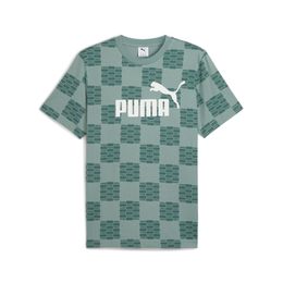 Puma Damen T-Shirt "UNITED AOP TEE", gr&uuml;n, Gr. S, tarnfarben, Jersey, Obermaterial: 100% Baumwolle, Shirts, sportlicher Stil, Allover-Print,