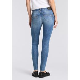 Herrlicher Damen Slim-fit-Jeans "Touch Slim Denim Light"navy blau, Gr. 32, Denim/Jeans, Obermaterial: 98% Baumwolle, 2% Elasthan, Jeans, Mid Waist
