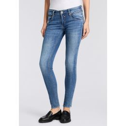 Slim-fit-Jeans Herrlicher "Touch Slim Denim Light", Damen, Gr. 33, L&auml;nge 32, navy blau, Denim/Jeans, Obermaterial: 98% Baumwolle, 2% Elasthan, slim fit lang, Jeans Slim-fit-Jeans, Mid Waist