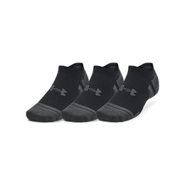 Under Armour Herren F&uuml;&szlig;linge "Unisex UA Performance Tech-F&uuml;&szlig;linge im 3er-Pack", Gr. L, schwarz, Obermaterial: 98% Polyester, 2% Elasthan, Socken, f&uuml;r