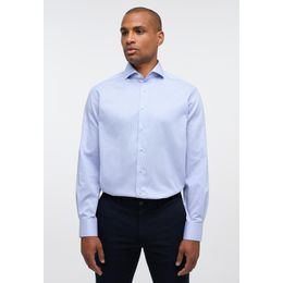 Eterna Herren Langarmhemd "MODERN FIT", blau, Gr. 43, 100% Baumwolle, Hemden, NON IRON (b&uuml;gelfrei)
