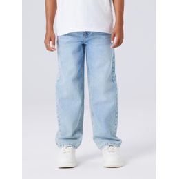 Straight-Jeans name it "NKMRYAN &ndash; Jeans mit geradem Bein, strapazierf&auml;hig", Jungen, Gr. 158, N-Gr, denim blau, Denim/Jeans, Obermaterial: 100% Baumwolle, unifarben, straight fit lang, Jeans Straight-Jeans, unifarben, casual, straight fit, Denim/Jeans