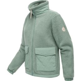 Ragwear Damen Pl&uuml;schjacke "Arctika II", gr&uuml;n, Gr. L, Obermaterial 1: 100% Polyester. Obermaterial 2: 60% Polyester, 40% Nylon. Innenfutter: 100%