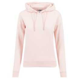 Urban Classics Damen Kapuzenpullover "Urban Classics Damen Ladies Hoody"pink, Gr. M, unifarben, 63% Baumwolle, 37% Polyester, Pullover