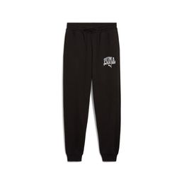 Puma Jungen Trainingshose "CLASS SWEATPANTS TR B", schwarz, Gr. 128, bedruckt, Sweatware, Obermaterial: 68% Baumwolle, 32% Polyester, Hosen,
