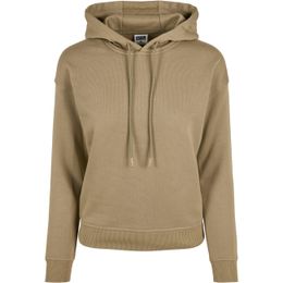 Urban Classics Damen Kapuzenpullover "Urban Classics Damen Ladies Hoody"khaki, Gr. XS, unifarben, 63% Baumwolle, 37% Polyester, Pullover