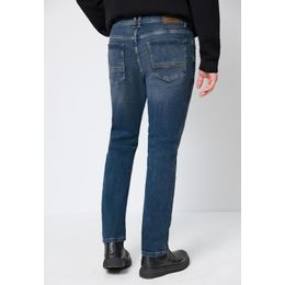 Regular-fit-Jeans Street One MEN, Herren, Gr. 36, L&auml;nge 32, soft gr&uuml;ncast random wash, Jeans, 79% Baumwolle, 20% Polyester, 1% Elasthan, unifarben, lang, Jeans, 5-Pocket-Style